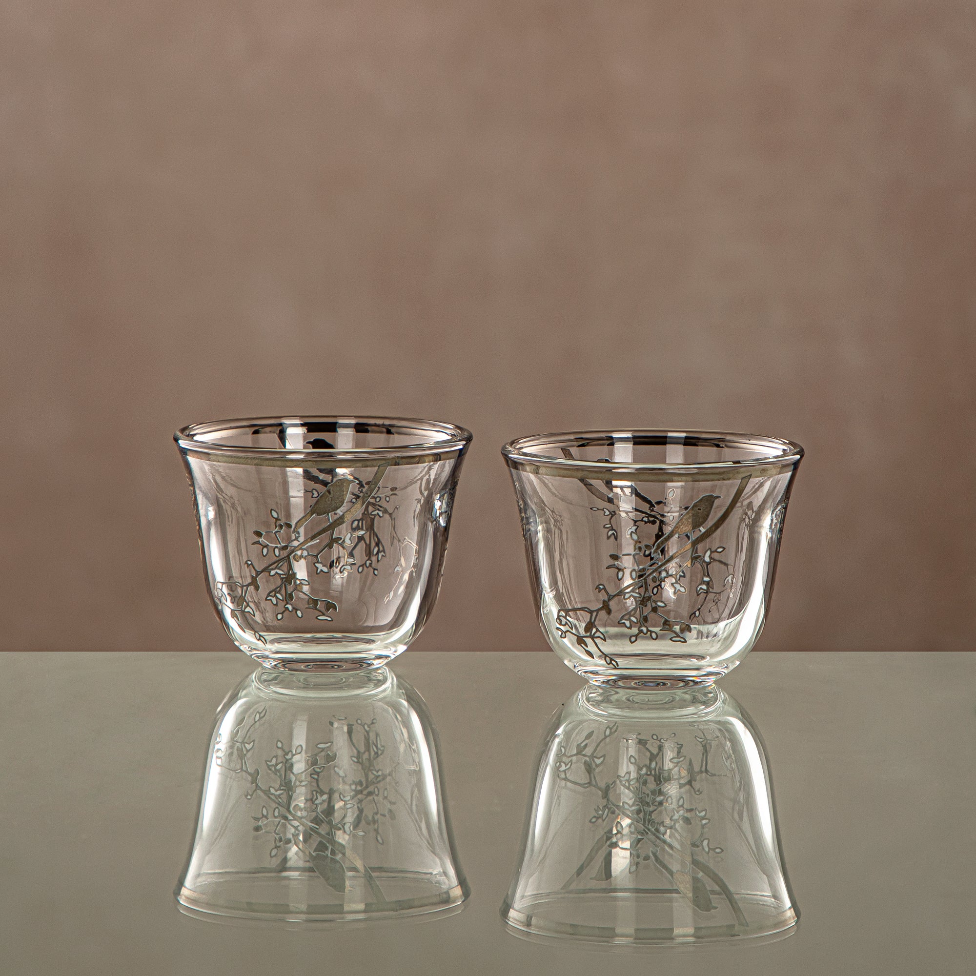 Almarjan Cawa Cup Set Clear & silver 6 pieces (1013B-XQZT-SIL ...