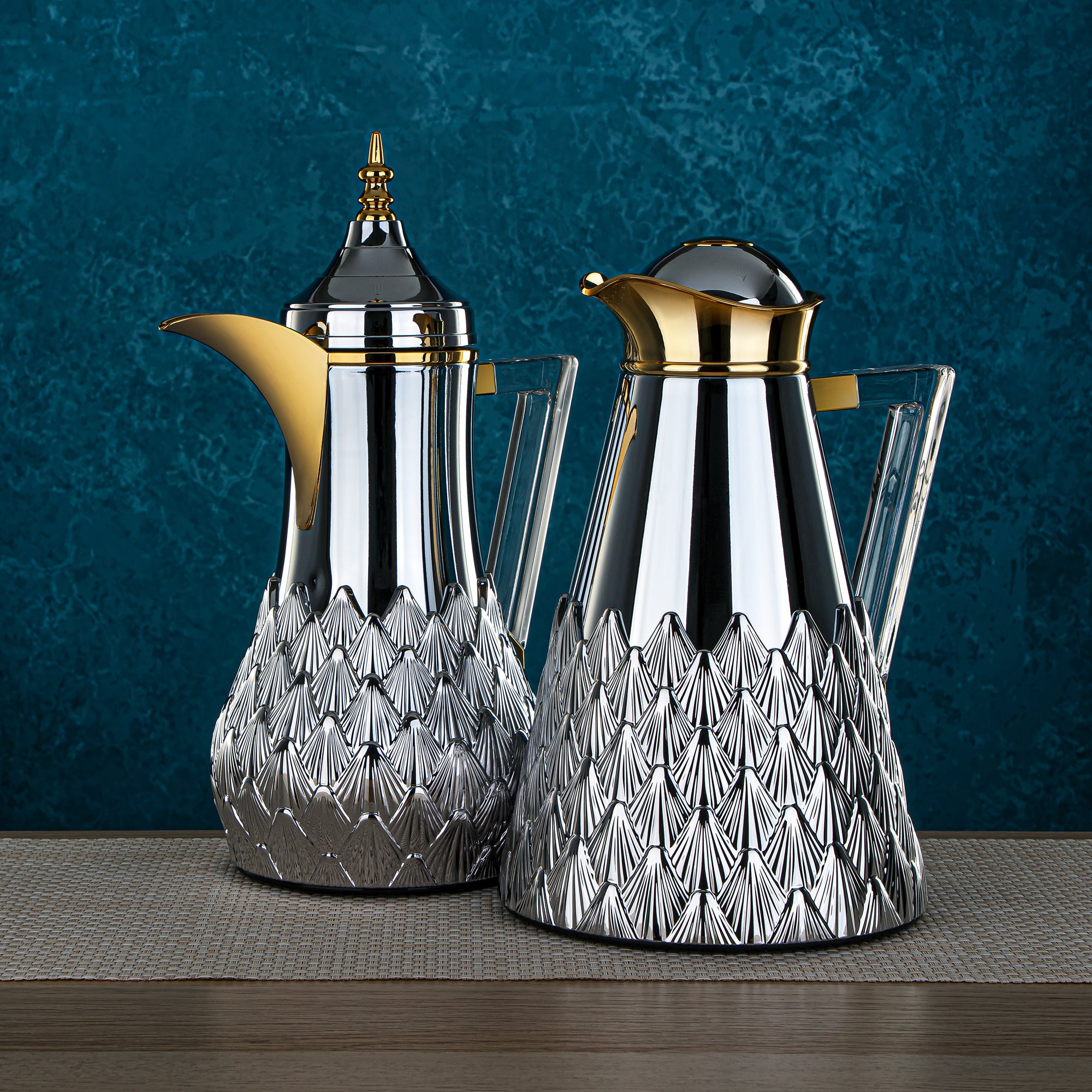 Almarjan 2 Pieces Vacuum Flask Silver & Gold Set - CBN-CBO CMG