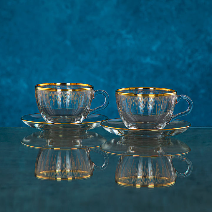 Combi 6 Pieces Glass Cappaccino Cup Set - G809/1Z-35/CD – Almarjan Store