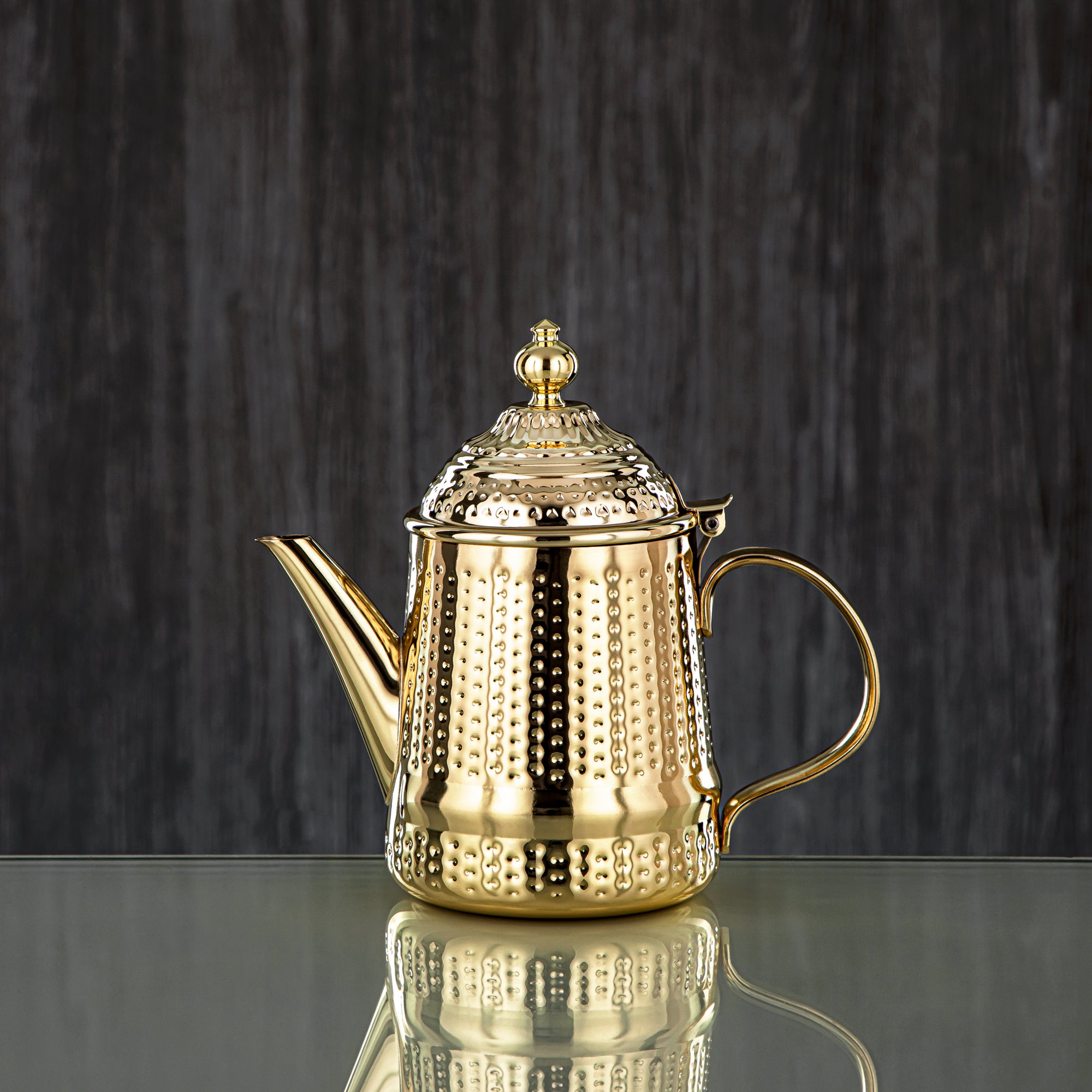 Almarjan 24 Ounce Barari Collection Stainless Steel Teapot Gold - STS0