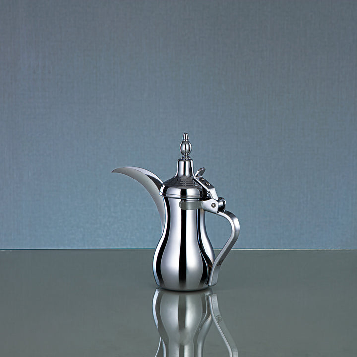 Almarjan 12 Ounce Albawadi Collection Stainless Steel Dallah Silver ...