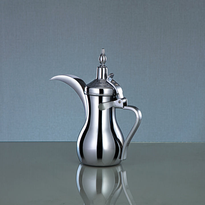 Almarjan 36 Ounce Albawadi Collection Stainless Steel Dallah Silver ...