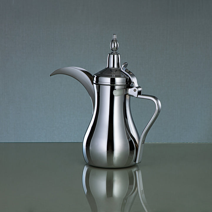 Almarjan 54 Ounce Albawadi Collection Stainless Steel Dallah Silver ...