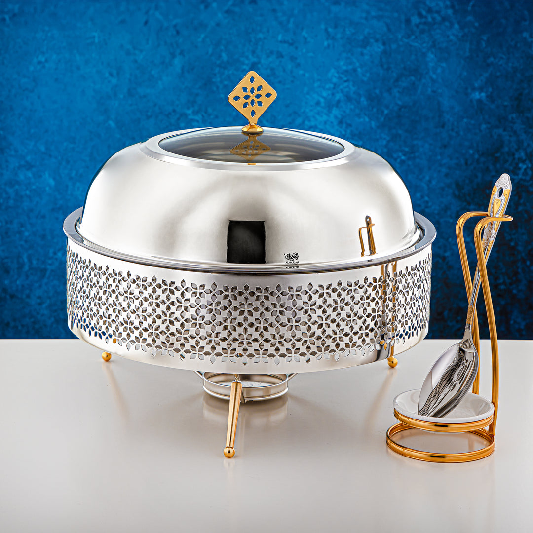 Almarjan 6500 ML Chafing Dish Silver & Gold - STS0013201 – Almarjan Store