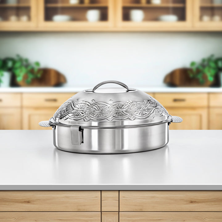 Almarjan 40 CM Marmar Stainless Steel Oval Hot Pot Silver - H24M3 ...