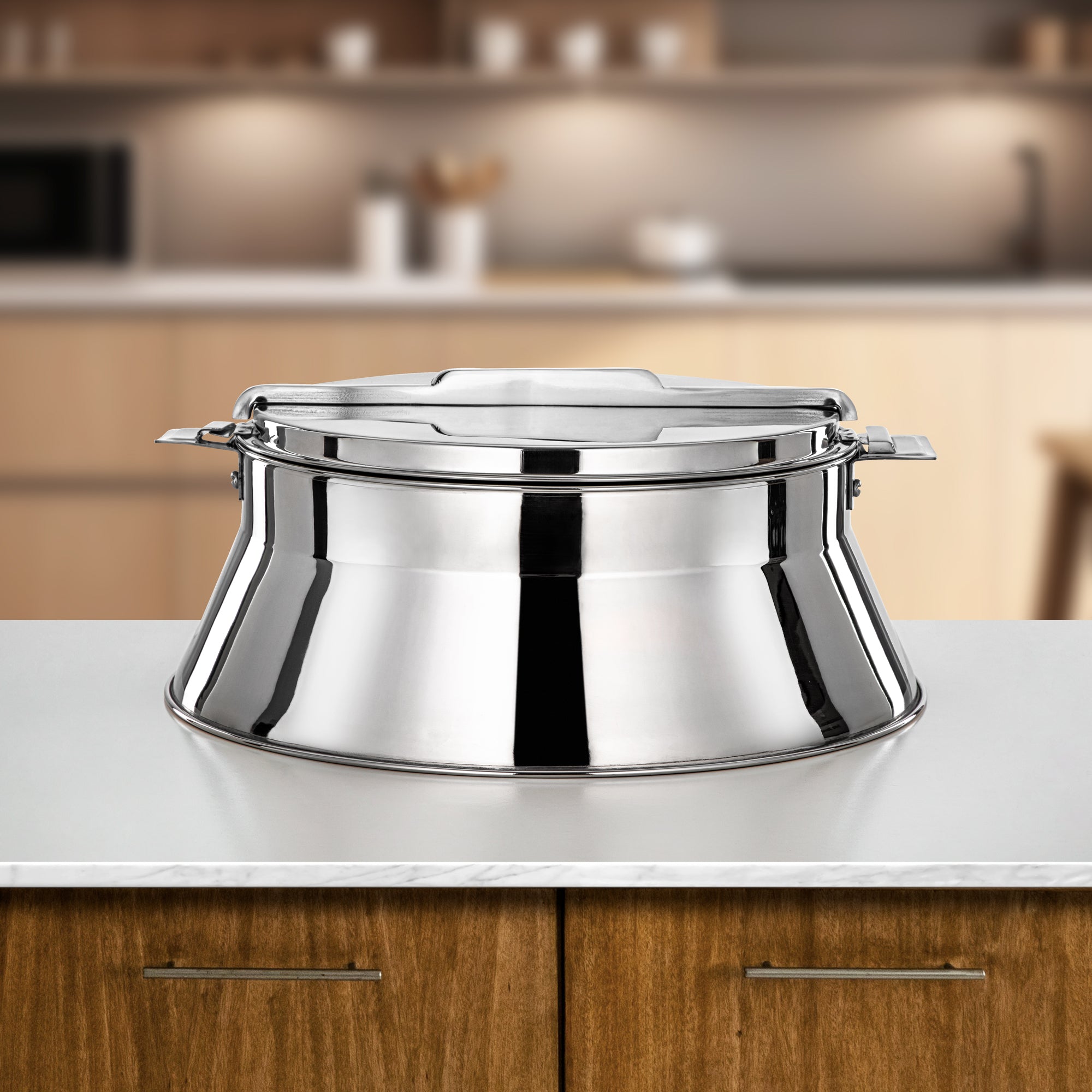Almarjan Hot Pot Stainless Steel, 35CM (6000ML), Silver (H25P8) - Dala
