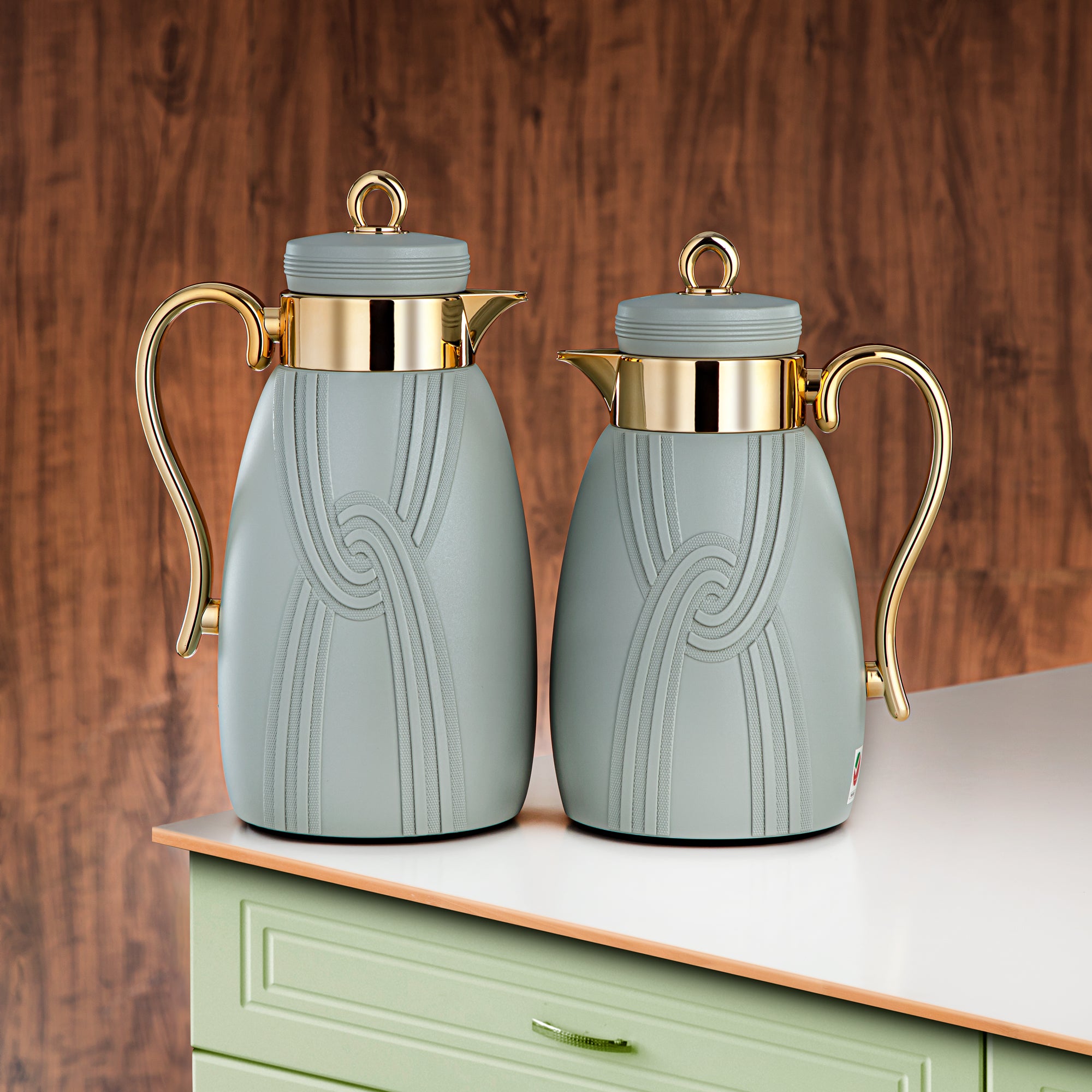 Almarjan Knot-Design Vacuum Flask Set (0.7L & 1L, TPP-0700/1000 ...