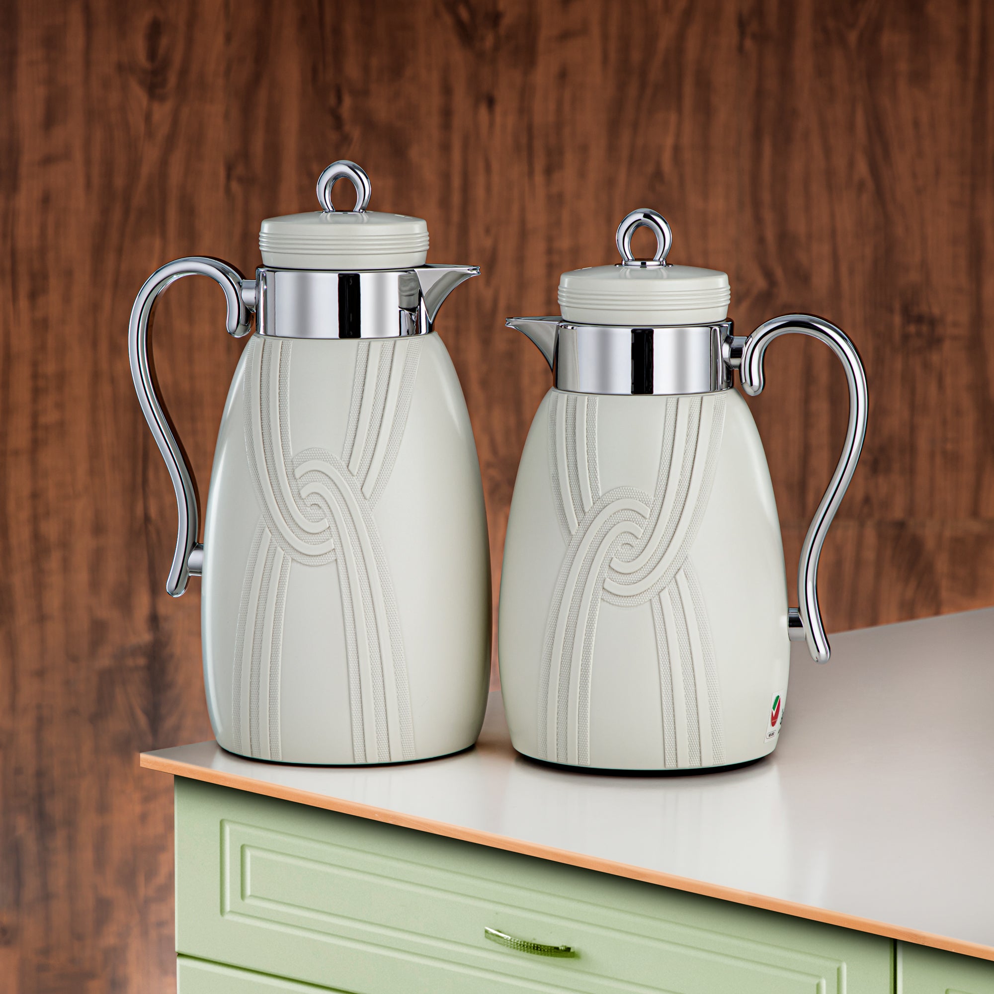 Almarjan Knot-Design Vacuum Flask Set (0.7L & 1L, TPP-0700/1000 Q330YZC ...