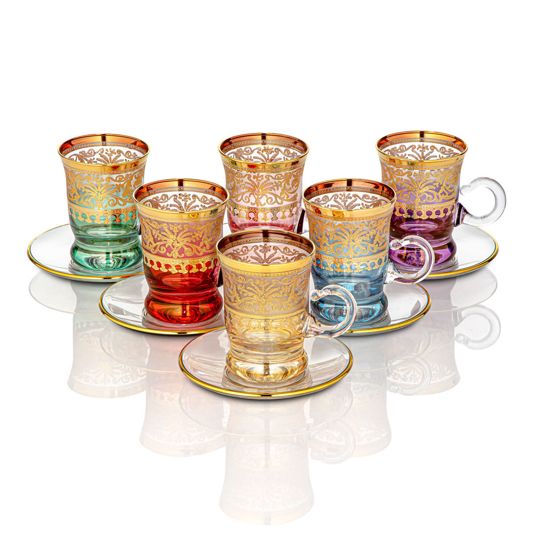 Combi 6 Pieces Glass Tea Cup Set - G917ZS-35/11 – Almarjan Store