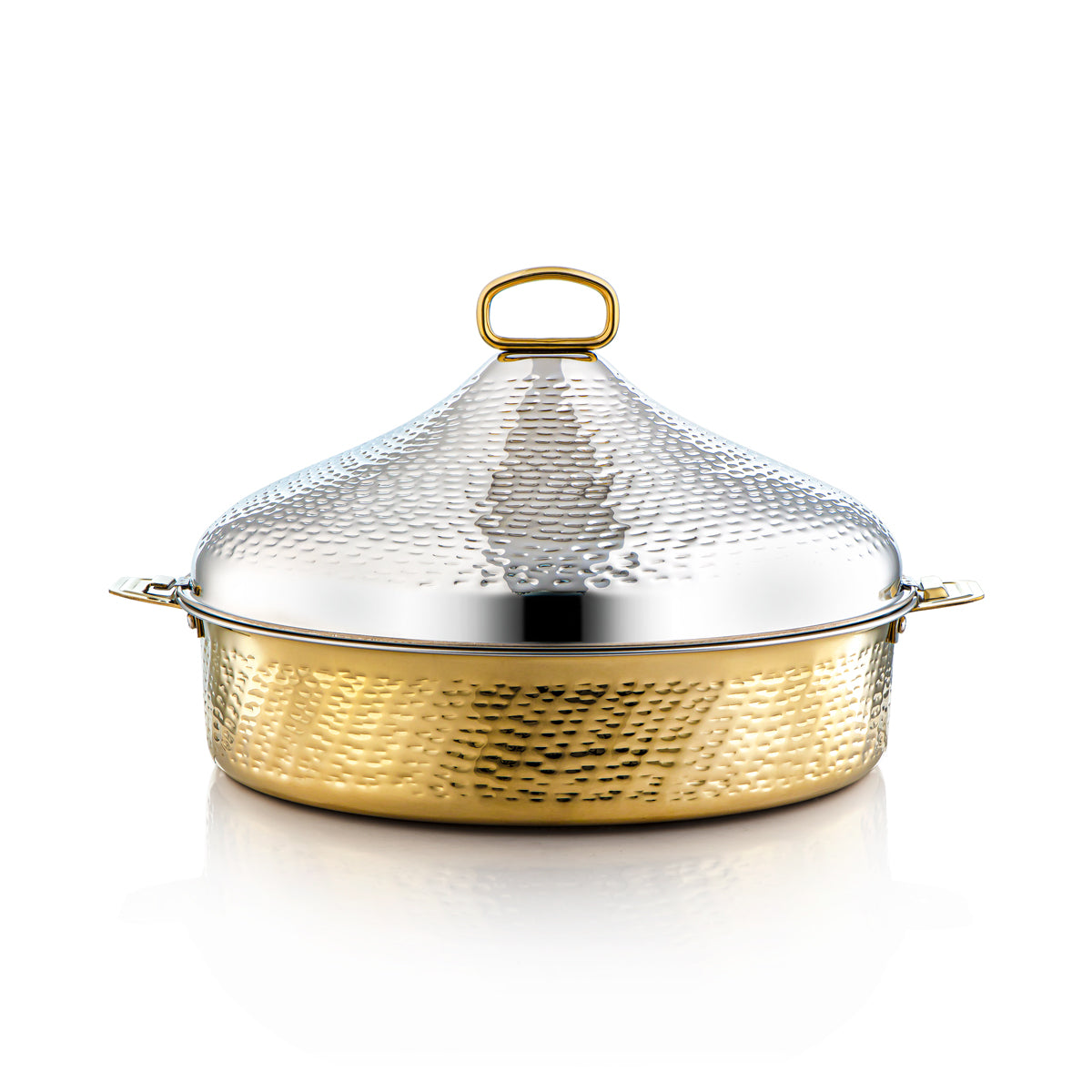 Almarjan 40 CM Abeer Collection Stainless Steel Hot Pot Silver & Gold